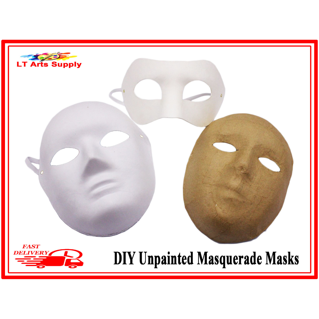 DIY Unpainted Masquerade Masks Craft Mardi Gras Dance Cosplay Party ...