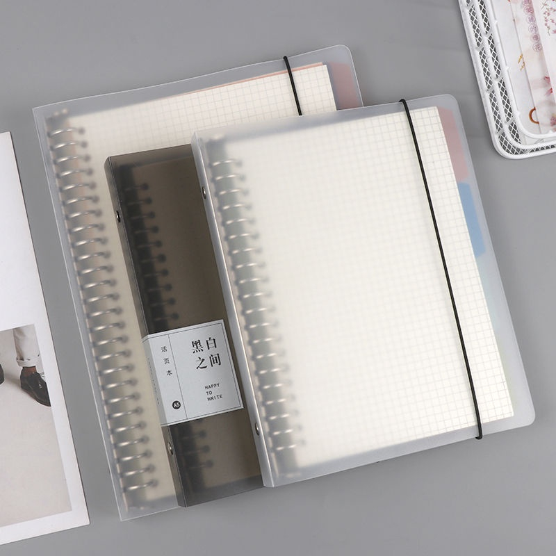 Loose-leaf A5/B5/A4 Refillable Notebook Shell Binder Notebook College ... Loose-leaf A5/B5/A4 Refillable Notebook Shell Binder Notebook College ...