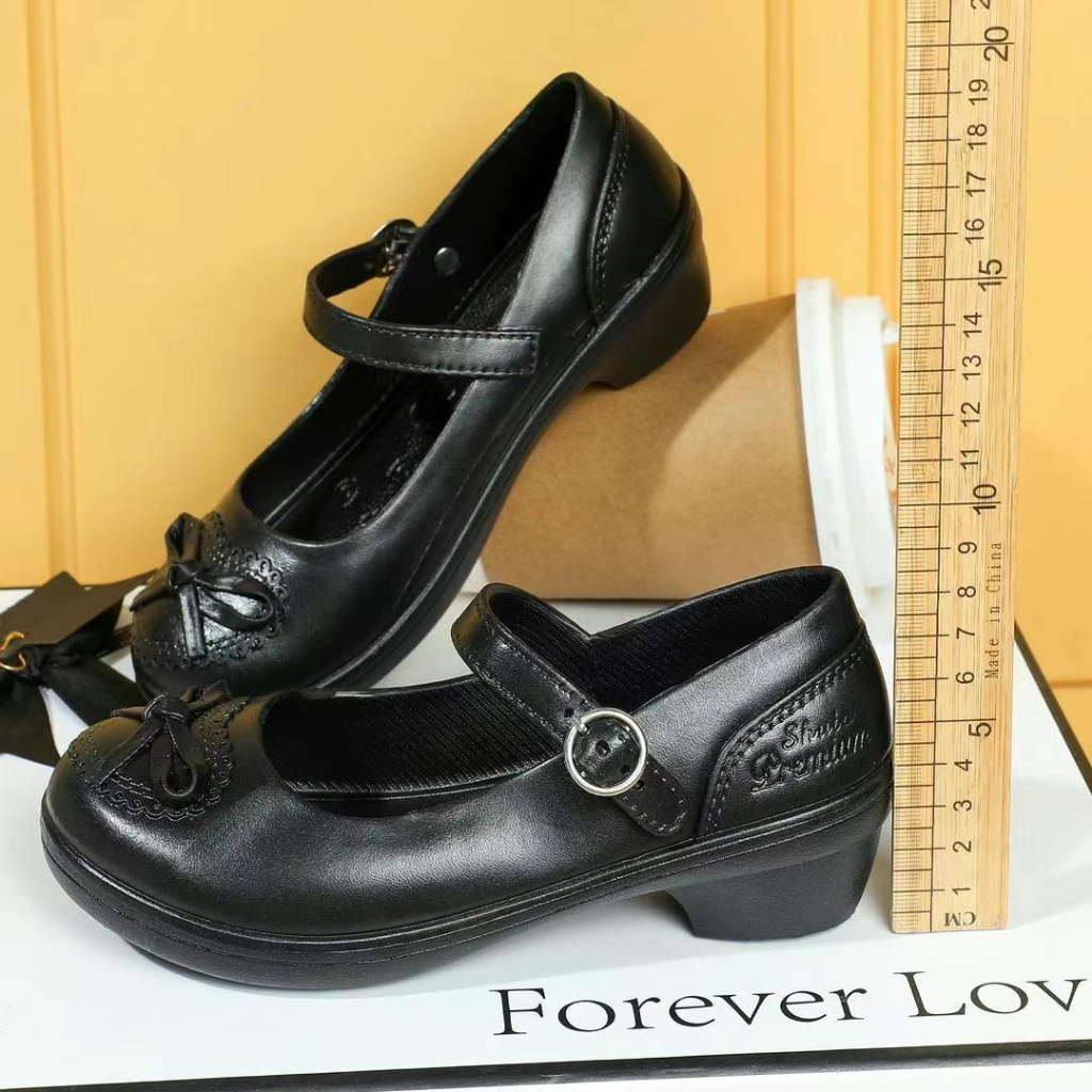 【SHUTA】 Black Shoes for Kids Girl Sandals School Formal Shoes | Shopee ...