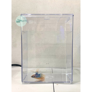 Plastic Aquarium Fish Bowl Square Clear Transparent Fish Bowl Aquarium ...