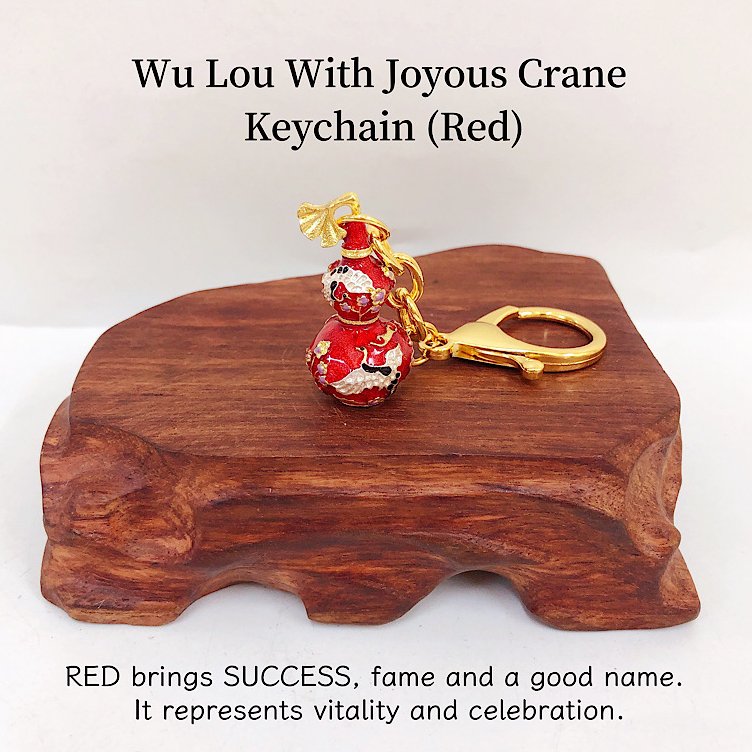 Fengshui WU LOU WITH JOYOUS CRANE KEYCHAIN (RED) | Shopee Philippines