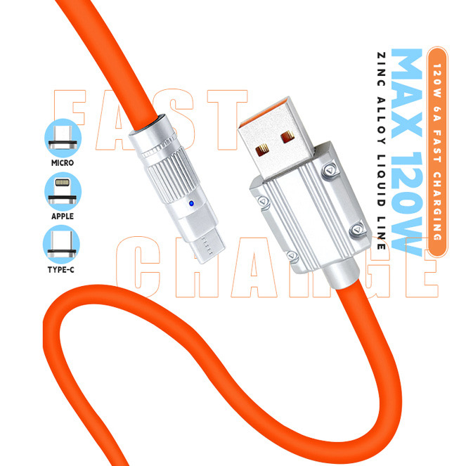 goodlight-plus 120W 6A Super Fast Charge Type C Liquid Silicone Cable ...