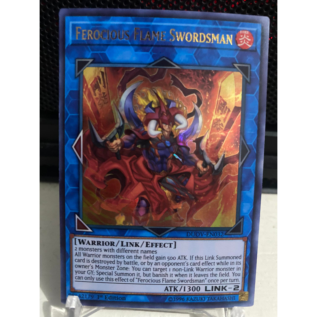 Ferocious Flame Swordsman - DUOV-EN032 - Ultra Rare 1st Edition ...
