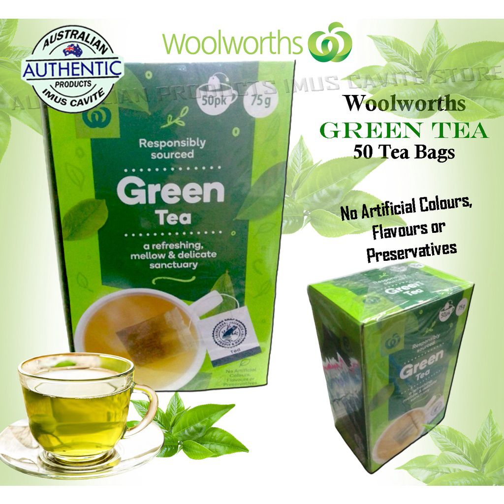 Green tea woolworths 50 bags 75g | Shopee Philippines
