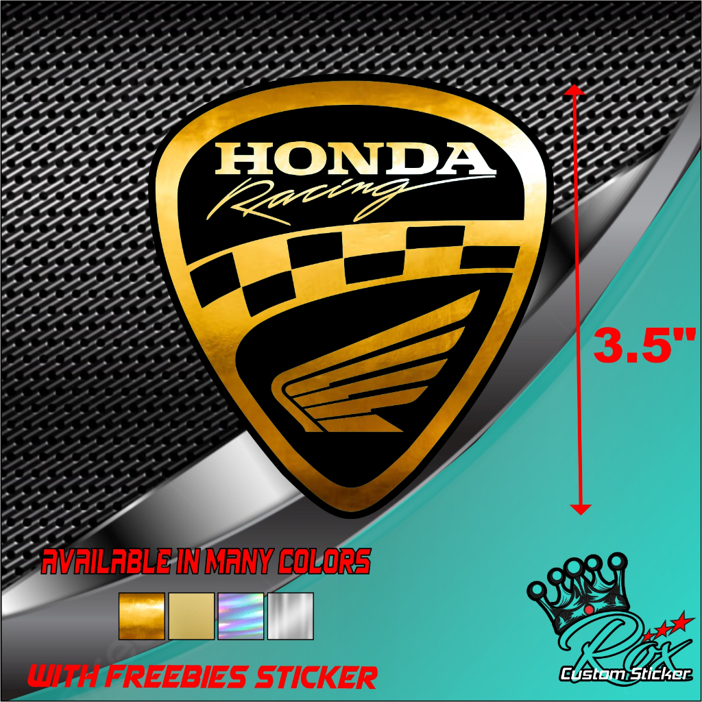 honda racing logo sticker 3.5inches diecut machine cut waterproof ...