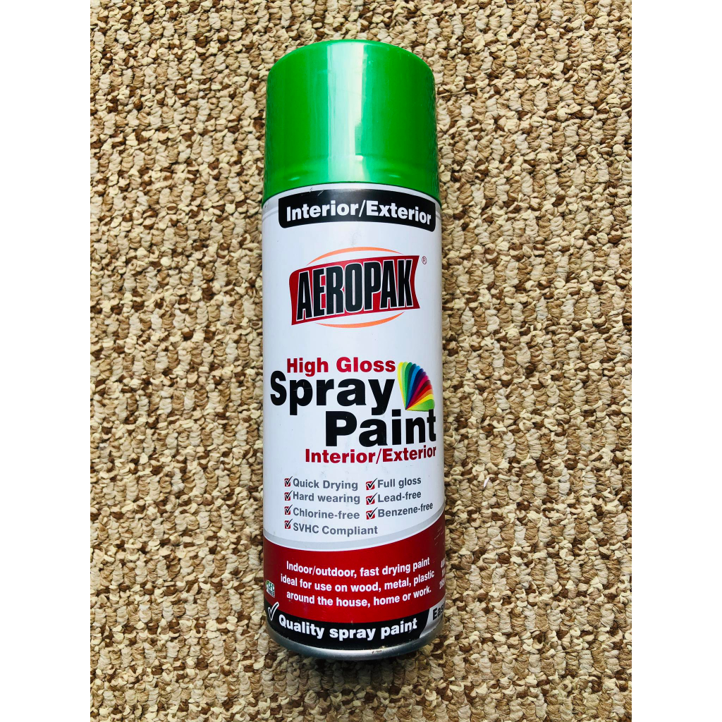 AEROPAK HIGH GLOSS SPRAY PAINT LIGHT GREEN | Shopee Philippines