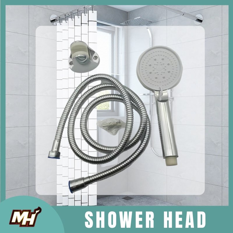 Pressurized Telephone Shower Head Set 5 modes ABS Silver Shower Set ...