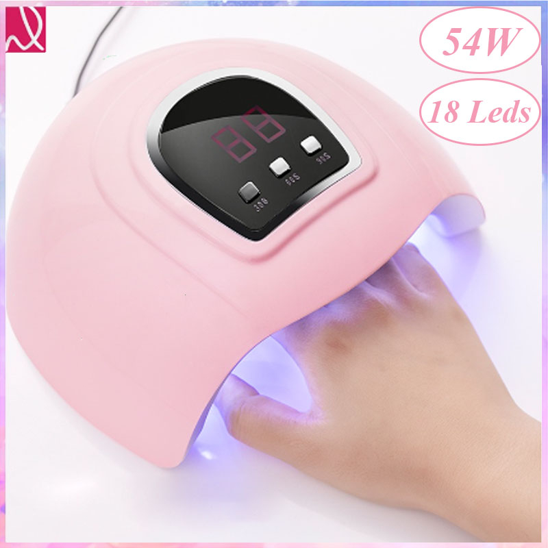 54W SUN UV Lamp Nail Dryer Led light 30s/60s/90s Lamp Curing Gel Polish ...