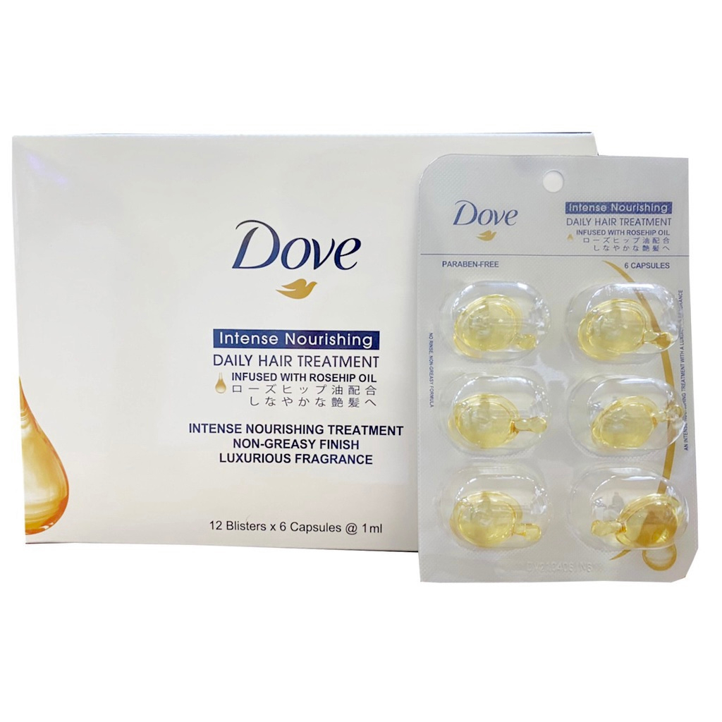 Dove Intense Nourishing Daily Hair Treatment 1 Card 6 Capsules Imported ...