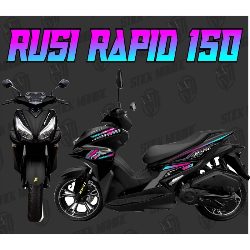 Rusi Rapid 150 decals sticker, Laminated | Shopee Philippines