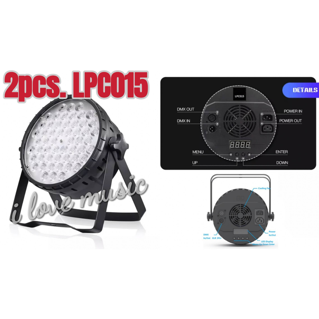 Big Dipper LPC015 [2 pieces] Stage Led Light 54*3W3-IN-1Full Color RGB ...