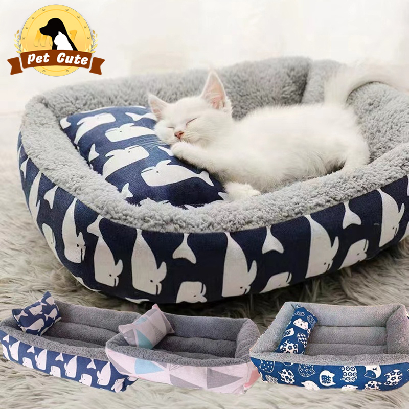 Dog Bed Mat Washable Pet Cat Bed Cotton Cushi Sleeping Warm Soft Bed ...