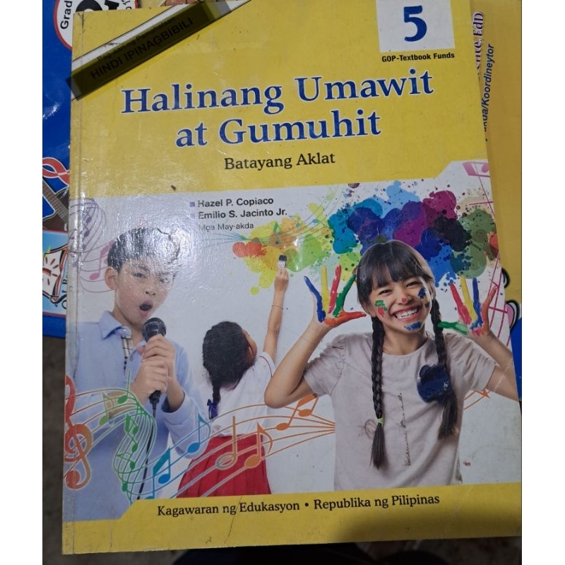 Halinang Umawit at Gumuhit Batayang aklat grade 5 Deped books PRELOVED ...