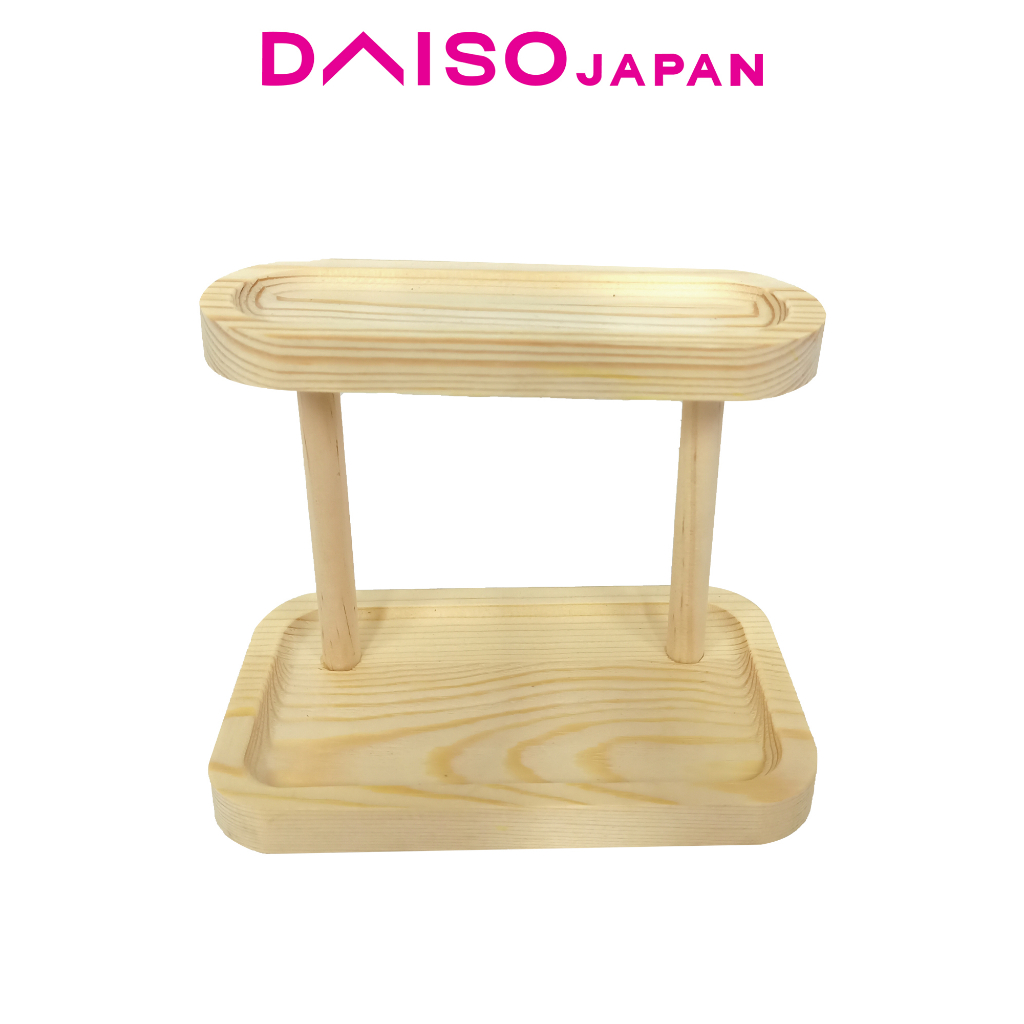 Daiso 2-Tier Wooden Storage Rack | Shopee Philippines