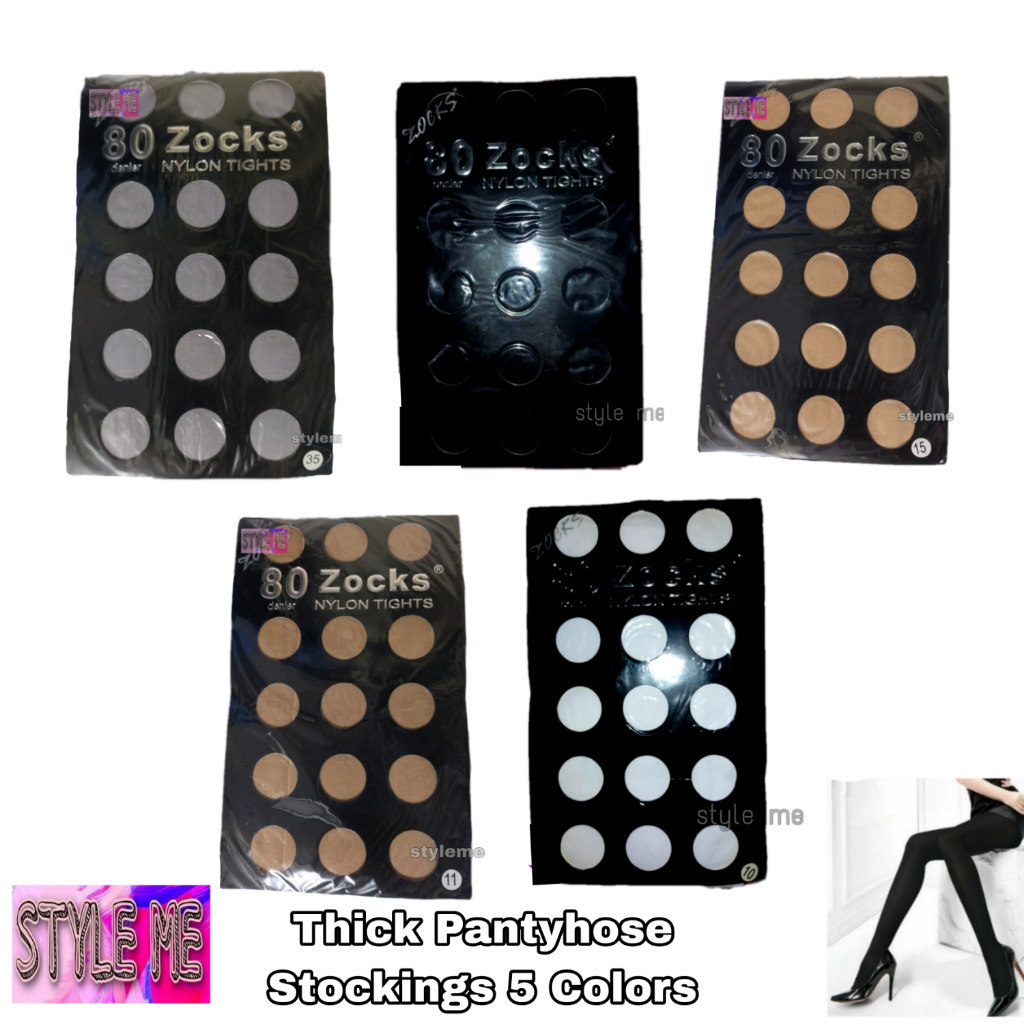 Thick Women Stockings Pantyhose For Women 5 colours (Black, White, Skin ...