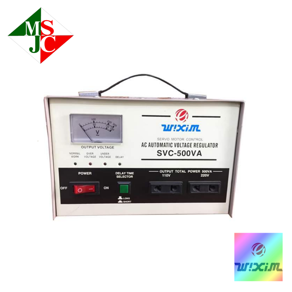 Automatic Voltage Regulator AVR SVC-500VA Single Phase, Servo Motor Control with Time Delay ...