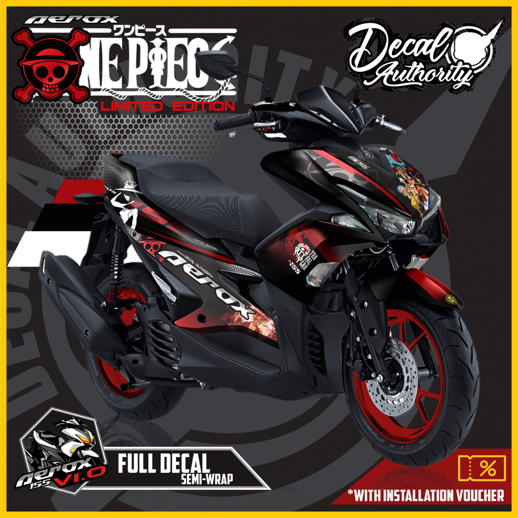 YAMAHA Aerox 155 One Piece Graphics Kit Decals - by Decal Authority ...