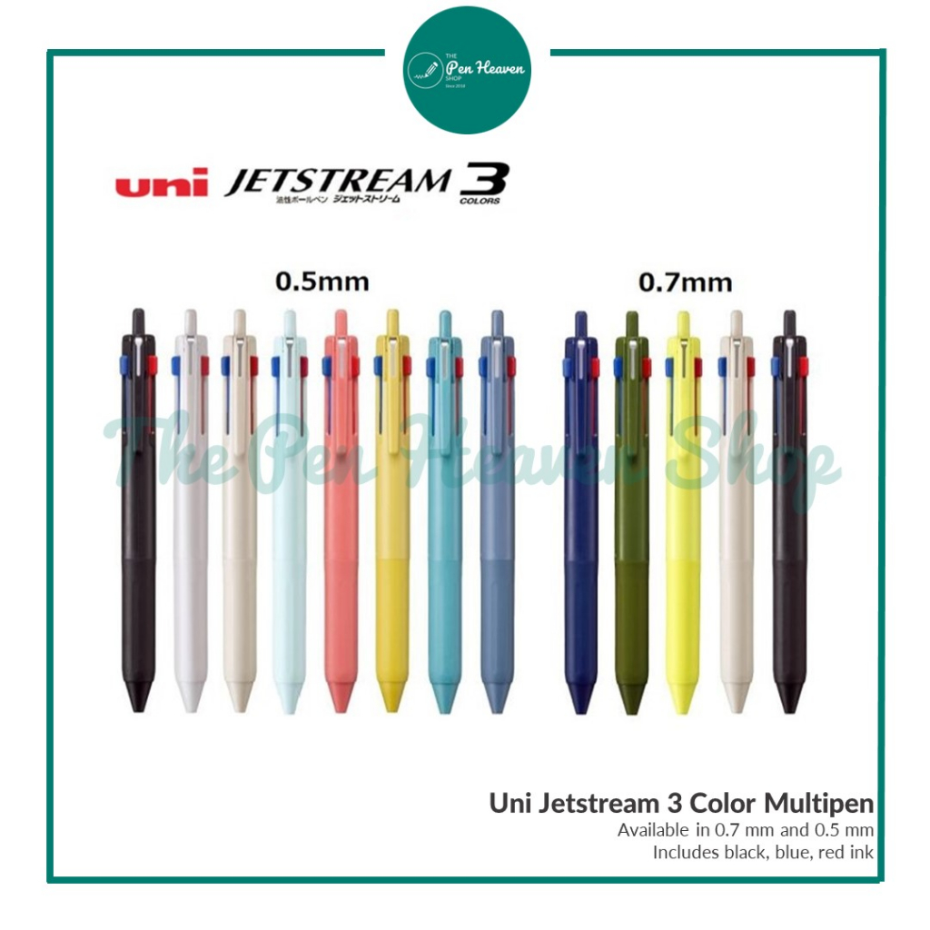 Uni Jetstream 3 Color Multipen (Code: SXE3-507) | Shopee Philippines