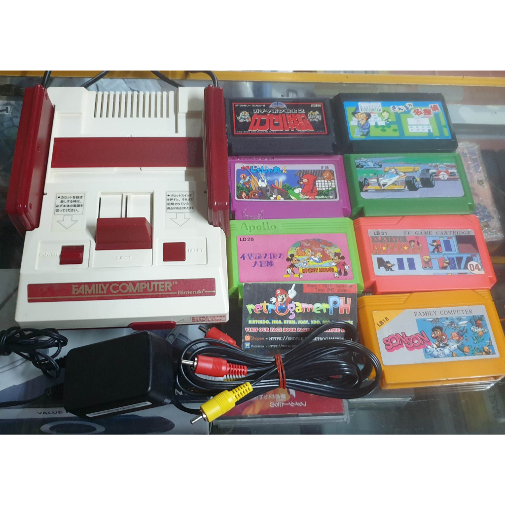 Original Nintendo Family Computer (AV Modded) Bundle Please Read before ...