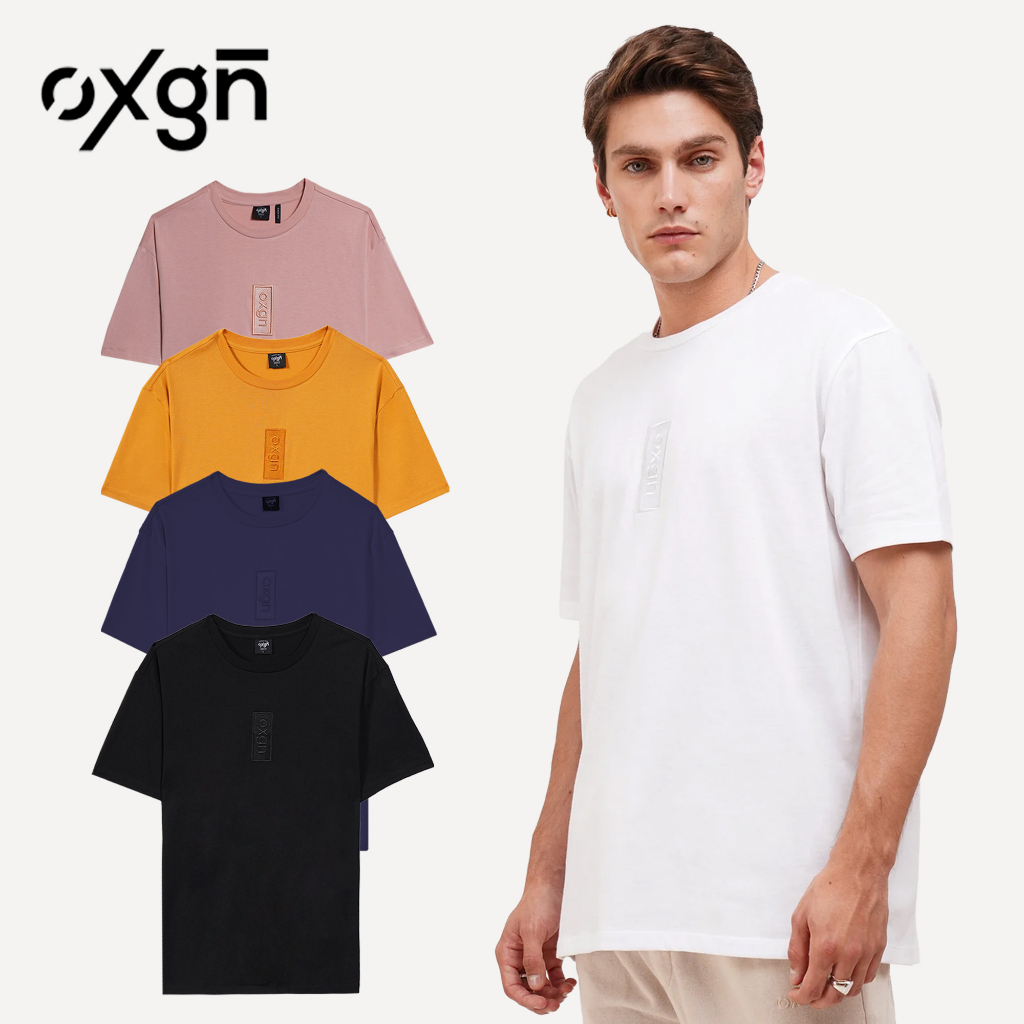 OXGN Logo Embroidered Graphic Print T-Shirt For Men | Shopee Philippines