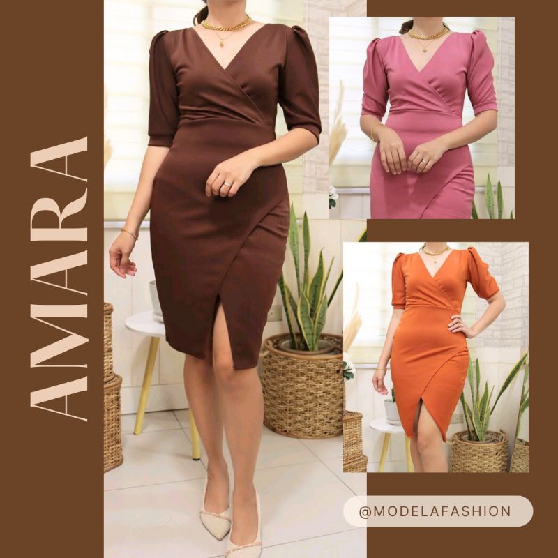 AMARA DRESS/AVAILABLE IN 2 SIZES/BUSINESS/FORMAL/PARTY | Shopee Philippines