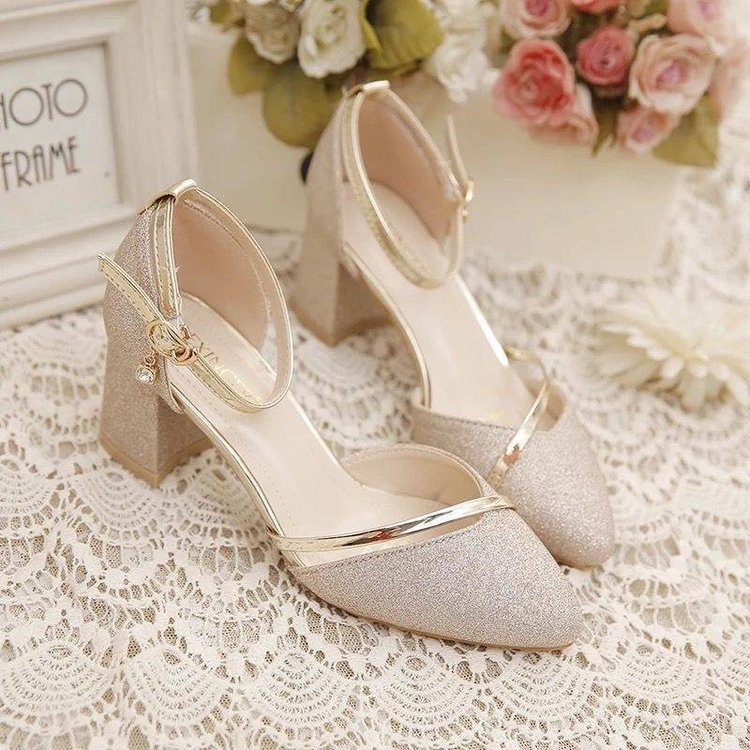 (with Box)Elegant Shiny Gold and Silver Bride 2 inches High Wedding ...
