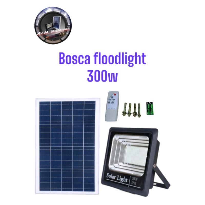 Bosca SO1-300w Solar Outdoor Led Flood Light water proof IP65 rated ...