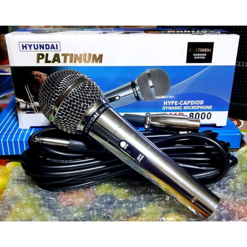 Hyundai Platinum DMD-8000 Dynamic Microphone w/ Heavyduty 8ts Mic cable ...