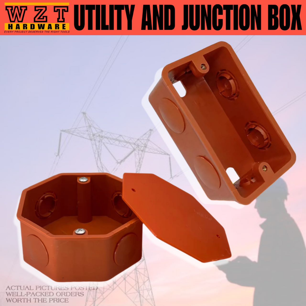 TLX HIGH QUALITY PVC ORANGE UTILITY AND JUNCTION BOX WITH COVER AND ...