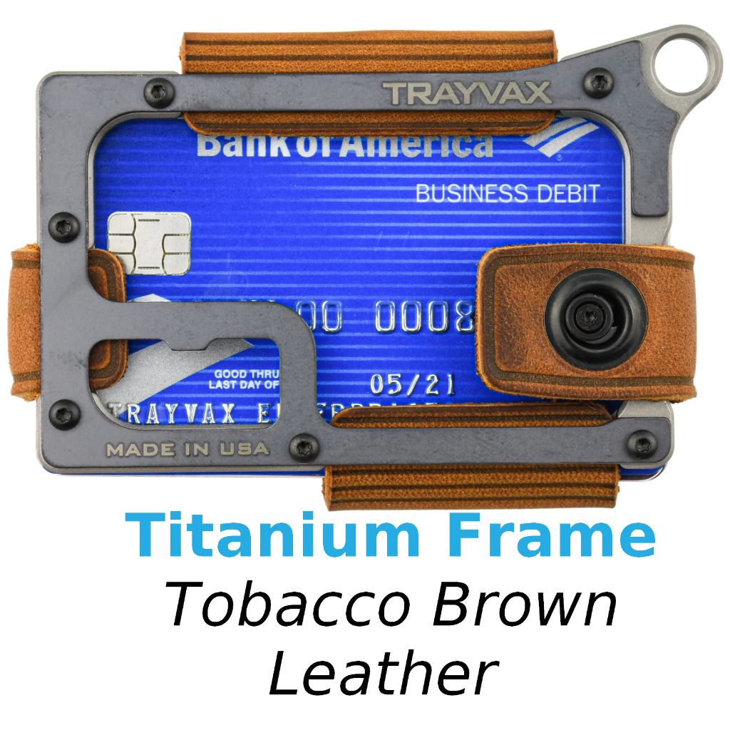 Trayvax Contour Wallet TITANIUM METAL FRAME (Made in USA) (FAST SHIP ...