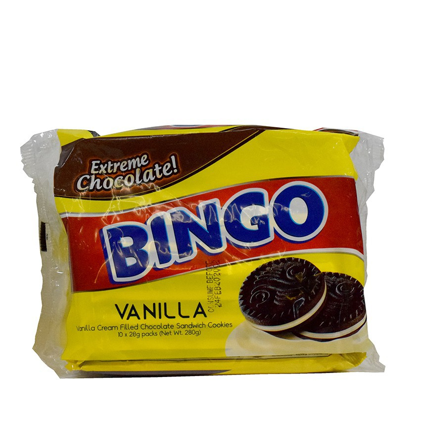 Bingo Cookie Double Chocolate 28g 10's | Shopee Philippines