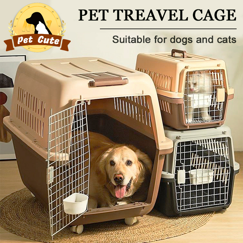 Pet Carrier Travel Cage Cat Dog carrier Cat Carrier Crates Airline ...