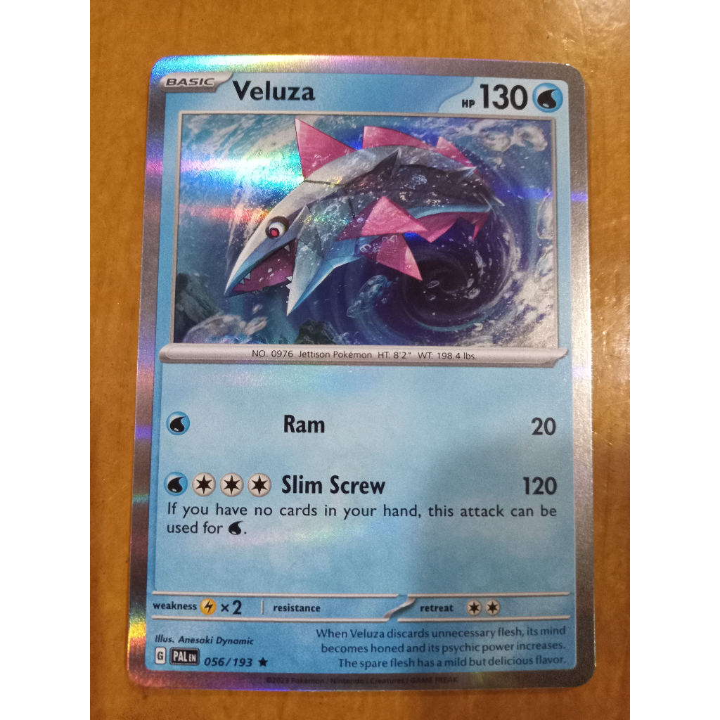Veluza Holo Rare 056/193 Pokemon TCG Standard English Paldea Evolved ...