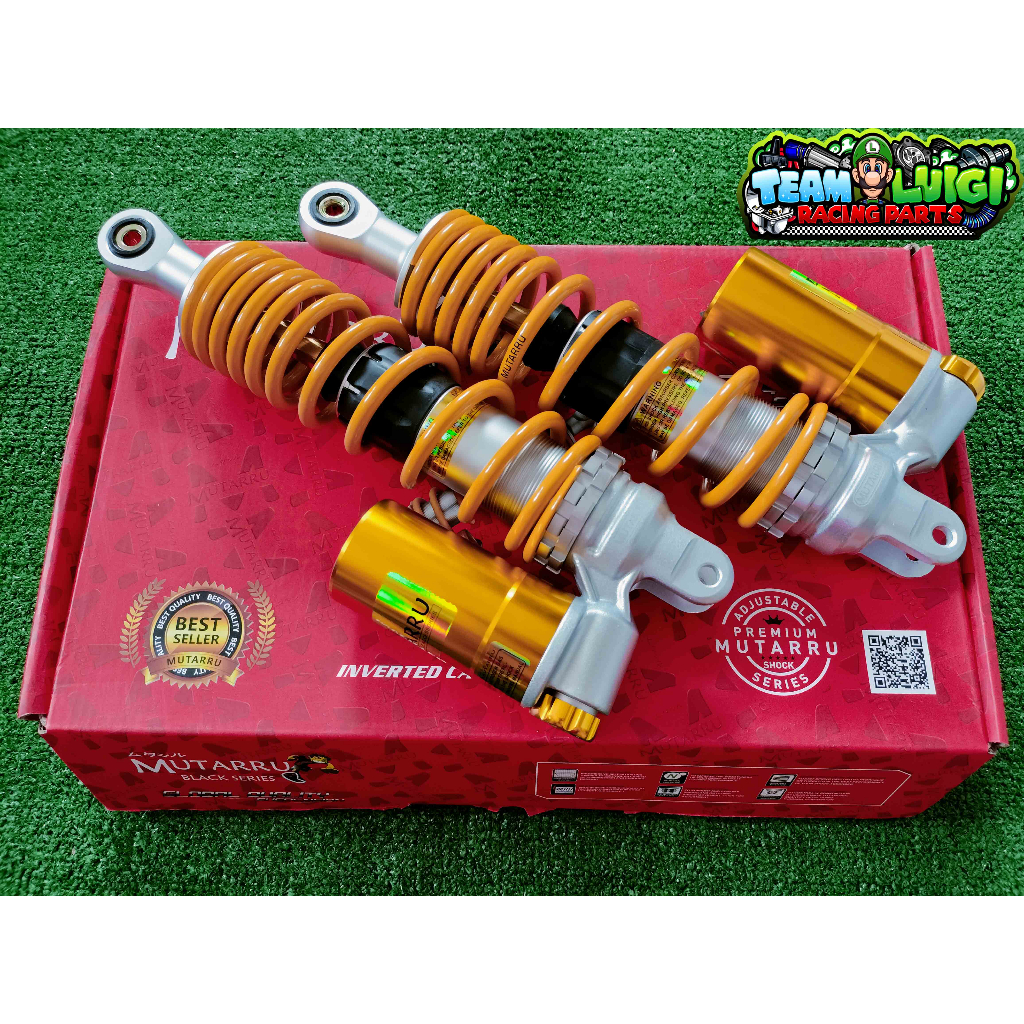 MUTARRU INVERTED REAR SHOCK 310MM BLACK SERIES FOR NMAX 155 / NMAX 155 ...