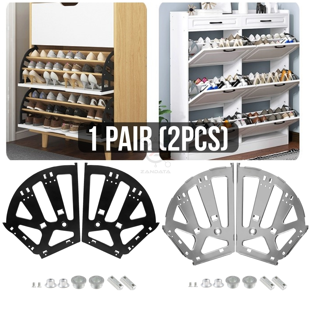 2pcs. Shoes Drawer Cabinet Hinges Flip Frames, Stainless Steel 304 Shoe ...