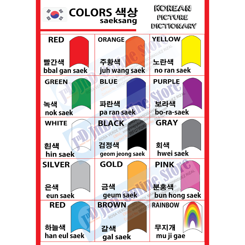 Korean Vocabulary for Beginners (A4) Korean Picture Dictionary ...