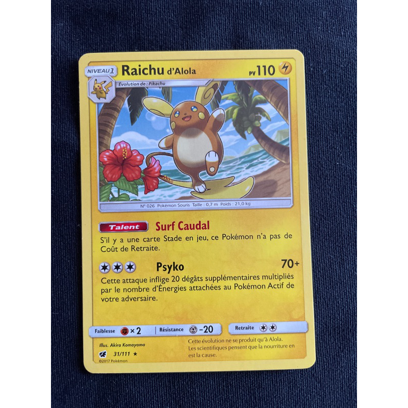 Alolan Raichu pokemon card RARE French | Shopee Philippines
