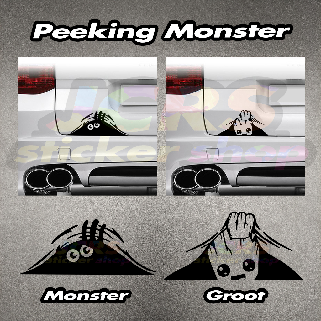 Peeking Monster Groot Cutout Sticker for Cars Motorcycle Hood Trunk ...