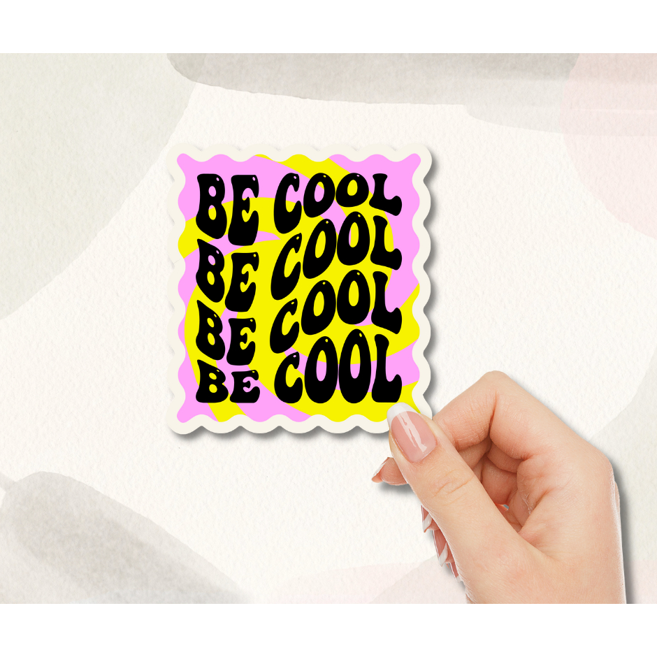 BE COOL | Laminated Waterproof Sticker for Tumblers and more | Shopee ...