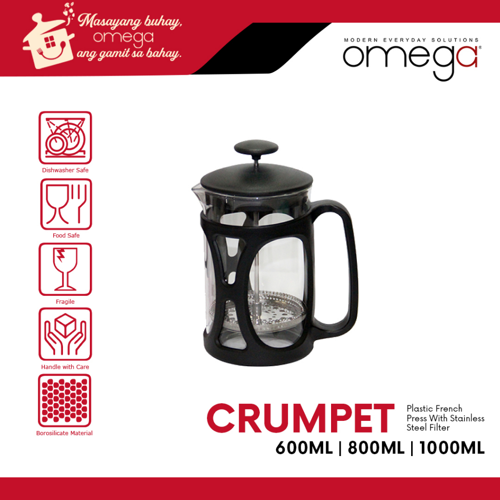 Omega Houseware Crumpet Coffee & Tea Maker French Press | Shopee ...