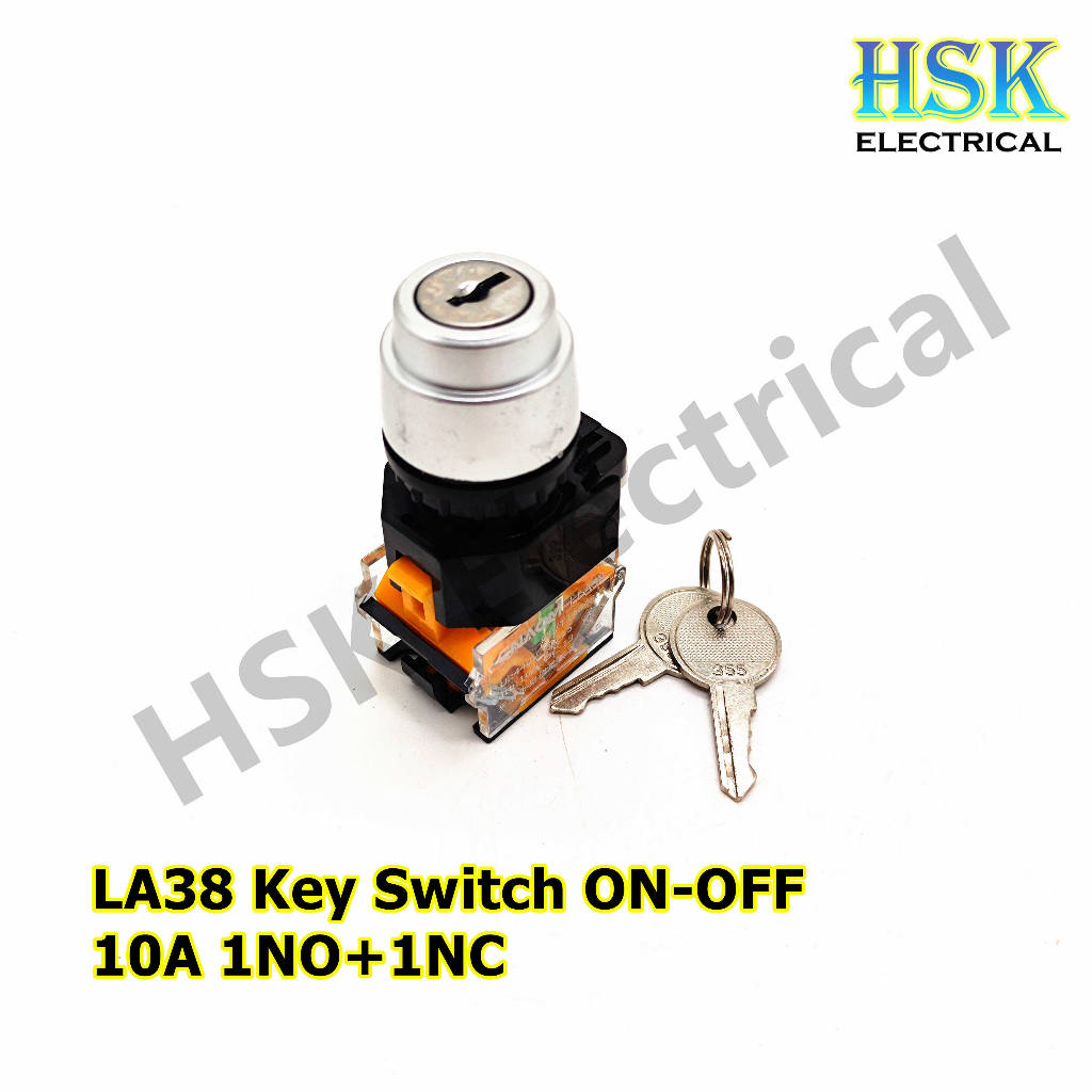 22mm LA38 Series Pushbutton Pushlock Selector Switch Key Switch ...