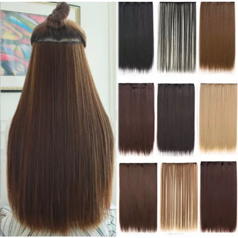 Hair Extensions Sexy Long Straight Hair Wig Extension | Shopee Philippines
