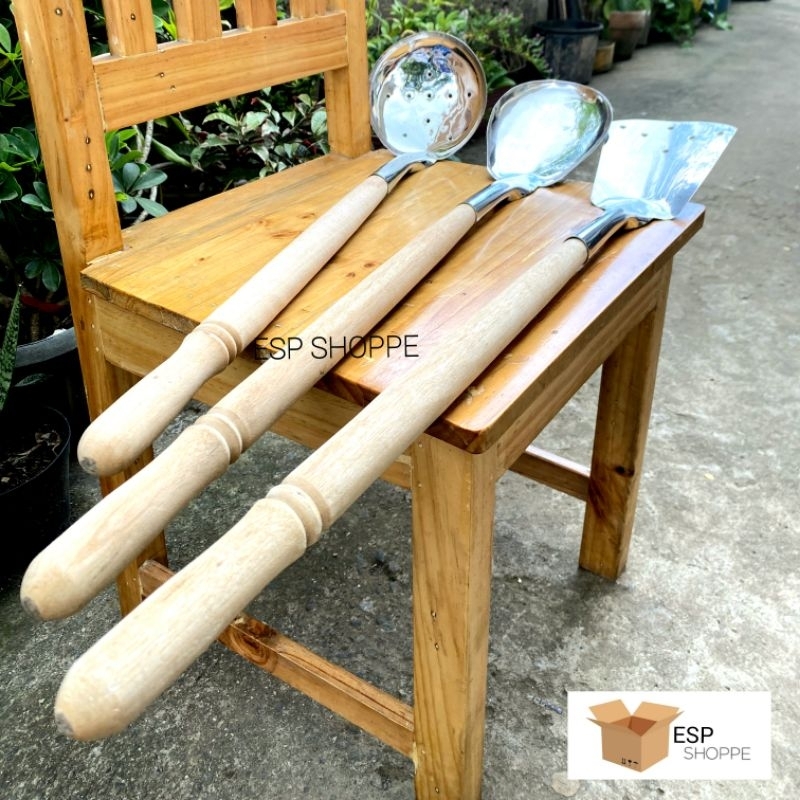 EXTRA LARGE SANDOK 304 STAINLESS WITH HARD WOOD QUALITY HANDLE | Shopee ...
