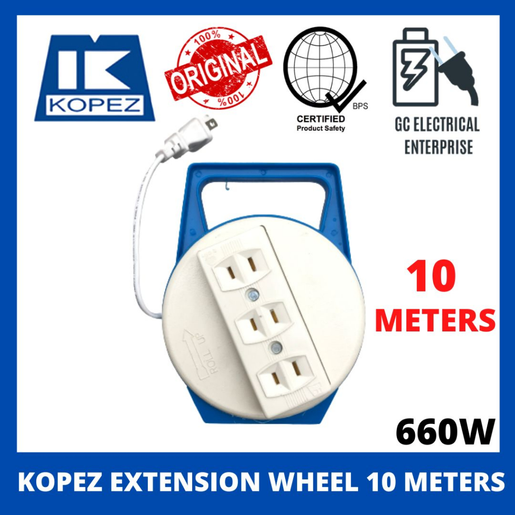 Synergy Extension Cord Wheel 10 Meters (WB-210) Heavy Duty 10m | Shopee ...