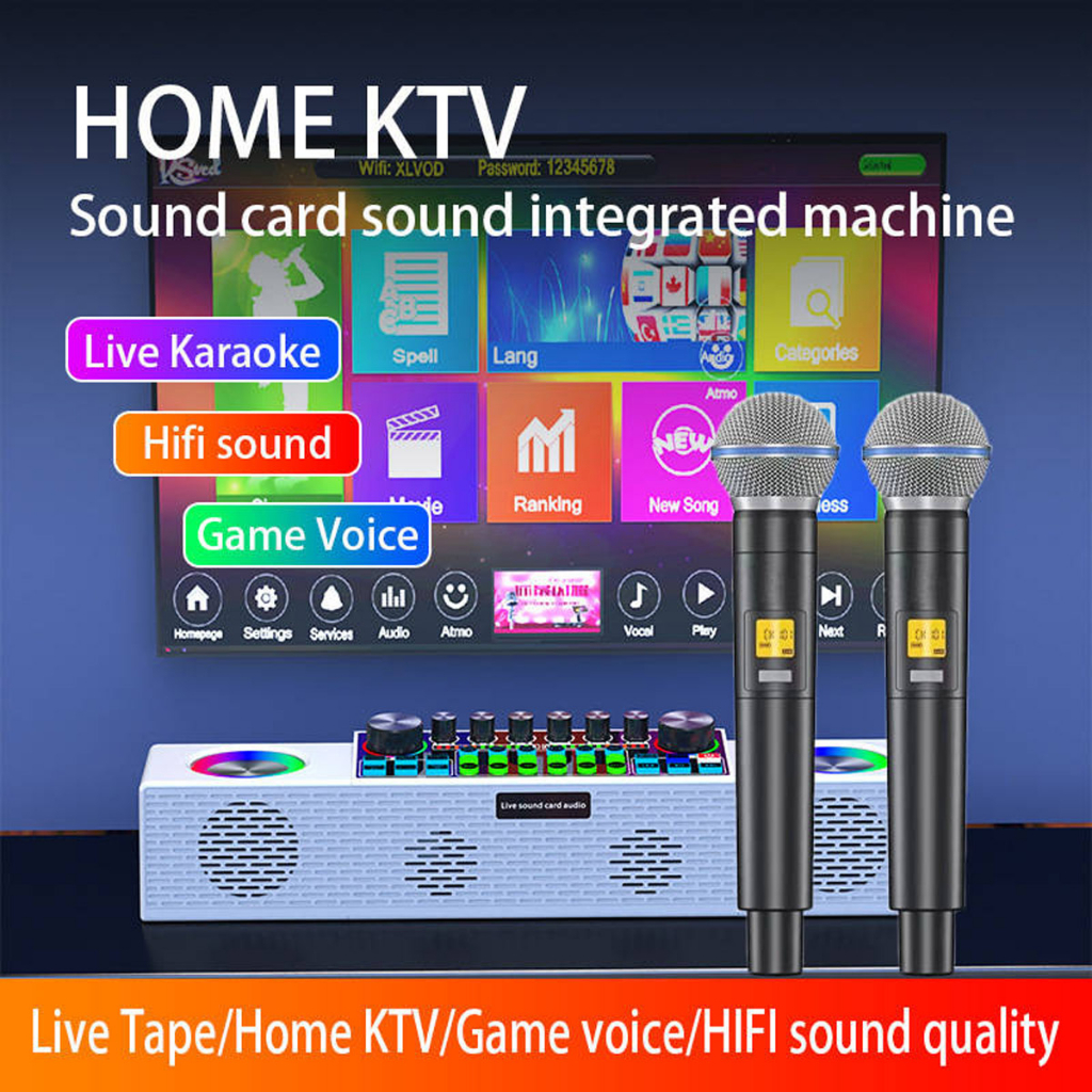 SY6 wireless live singing sound card audio all-in-one home outdoor ...