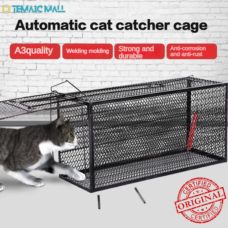 Cat Trap Cage Cat Scratching Cage Automatic Handy Tool Trap Catching ...