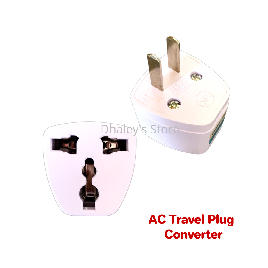 AC Universal Travel Adapter Plug 3 Pin Plug to 2 Pin Plug Adaptor ...