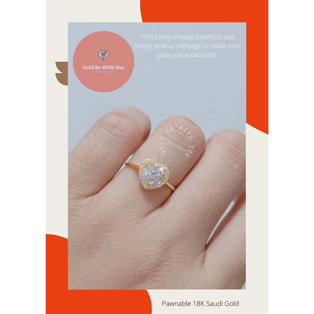 Pawnable 18k Saudi Gold Andy Ring | Shopee Philippines