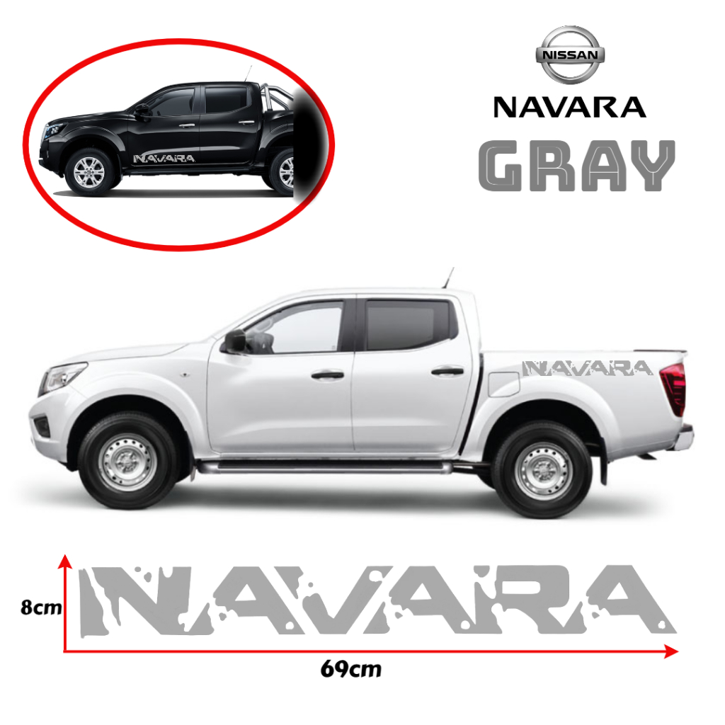 COS 1Pc NISSAN NAVARA Car Decals Sticker Design for Side Doors Car Side ...