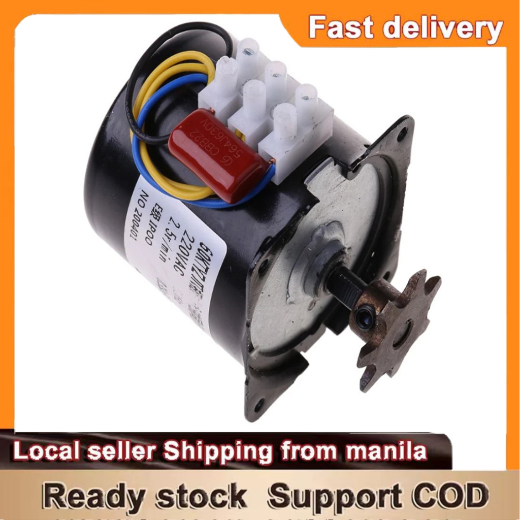 New upgrade 60KTYZ Permanent Magnet Synchronous Motor AC 220V 14W Gear Motor 2.5rpm | Shopee ...